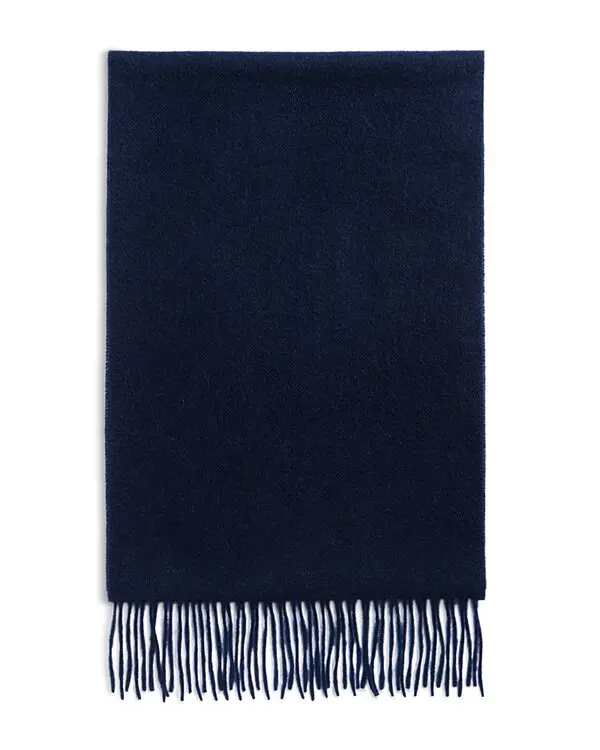Bloomingdale'S Solid Cashmere Scarf Exclusive - Navy