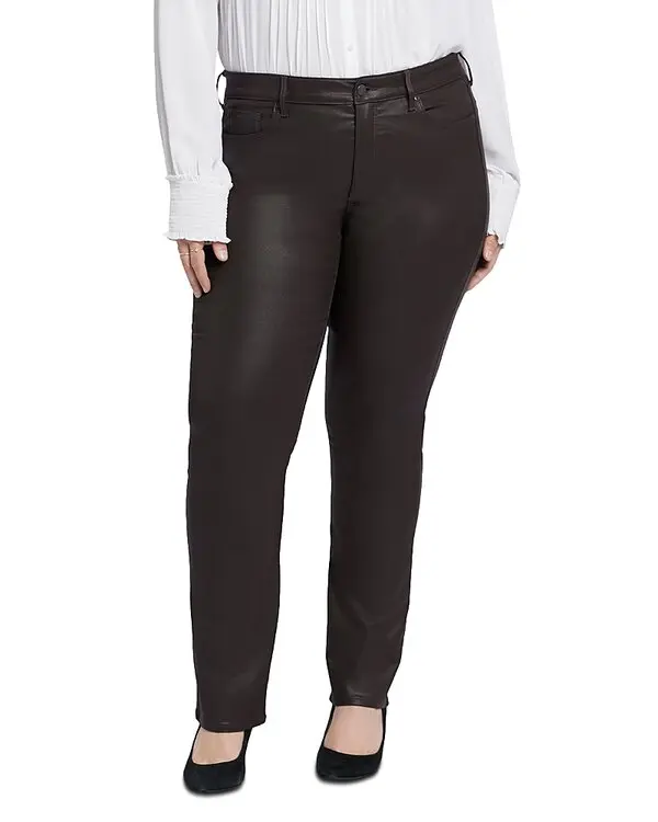 NYDJ Marilyn Coated Straight Leg Jeans