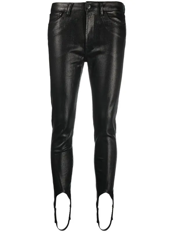 3x1 Coated Skinny Jeans - Black