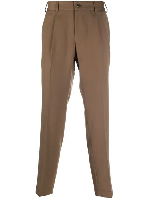 DELL'OGLIO Tapered Wool-blend Trousers
