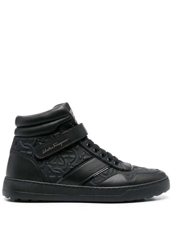 FERRAGAMO Embossed High-top Sneakers