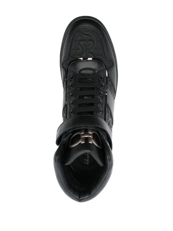 FERRAGAMO Embossed High-top Sneakers