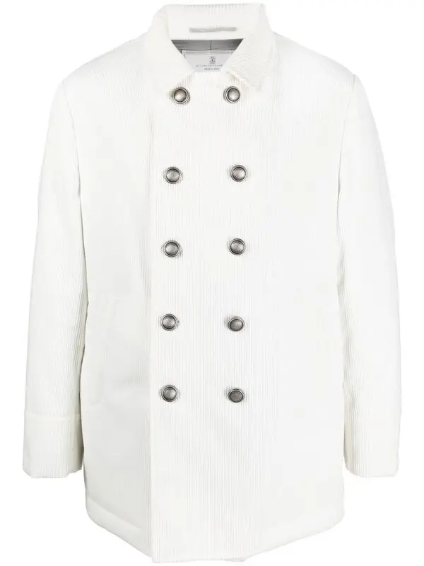 Brunello Cucinelli Caban Double-breasted Corduroy Coat