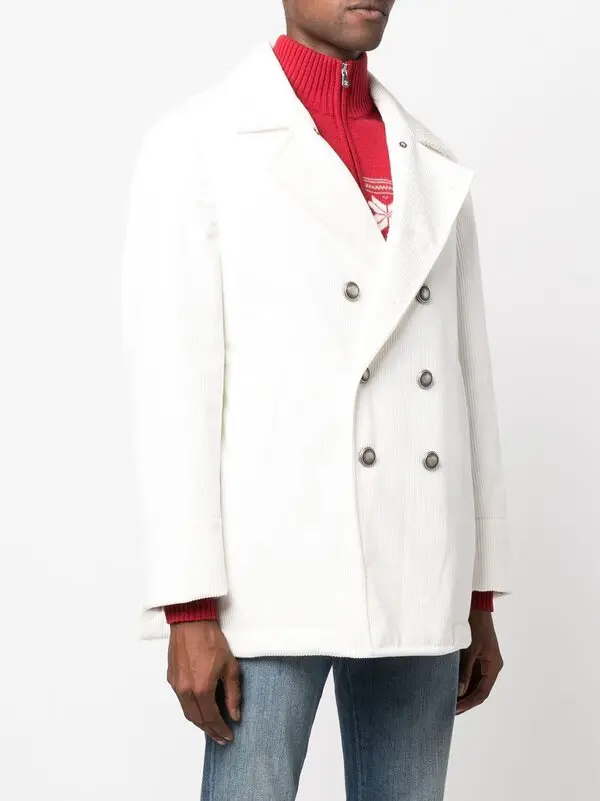 Brunello Cucinelli Caban Double-breasted Corduroy Coat