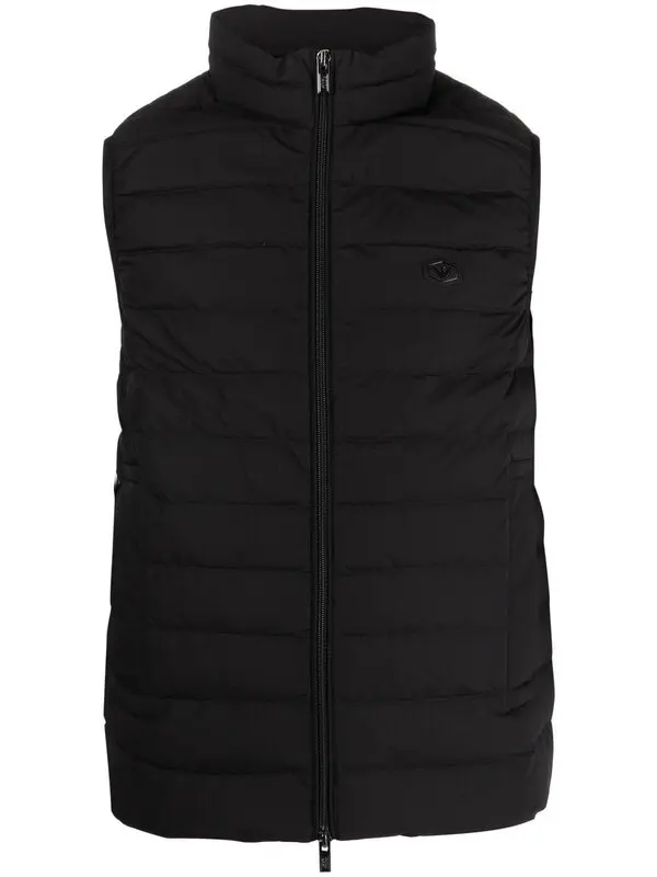 Emporio Armani Quilted Down Gilet - Black