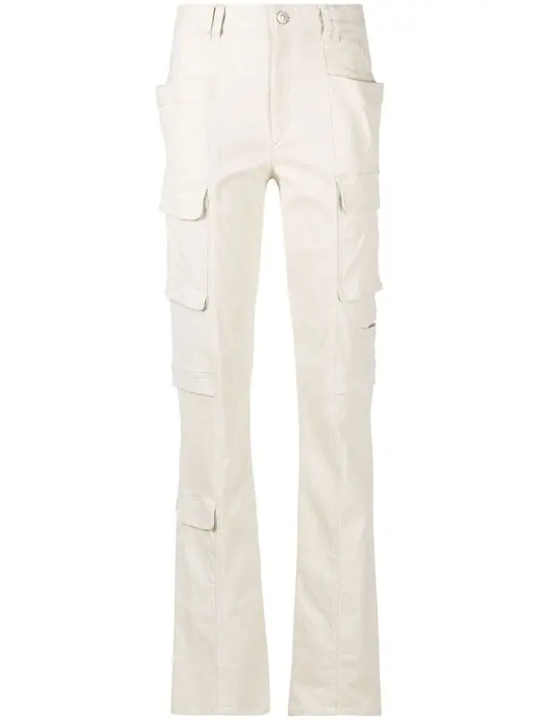 Isabel Marant Étoile Slim-cut Cargo Trousers - Neutrals