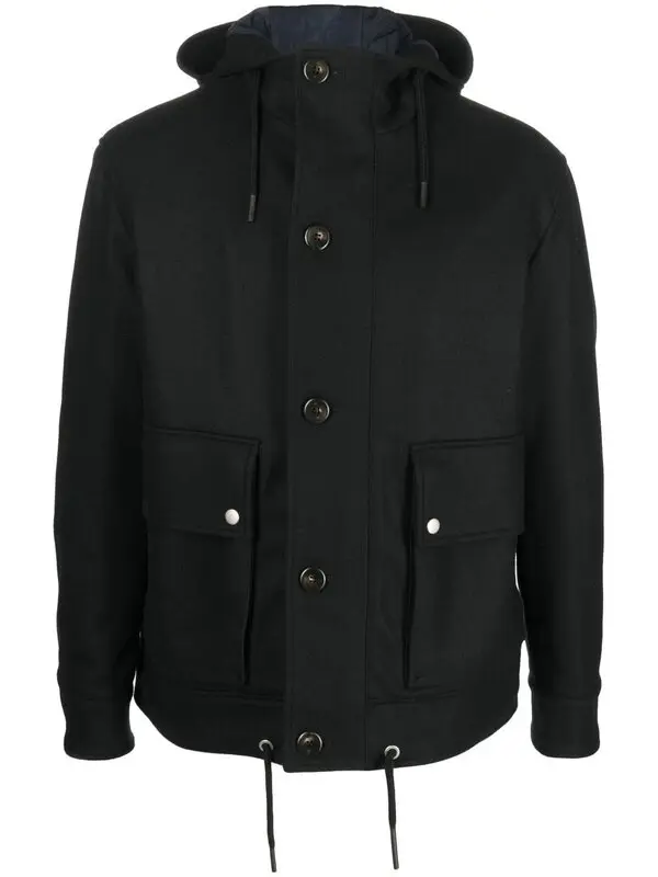PT TORINO Buttoned Hooded Jacket