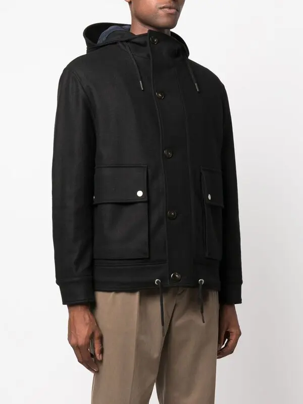 PT TORINO Buttoned Hooded Jacket
