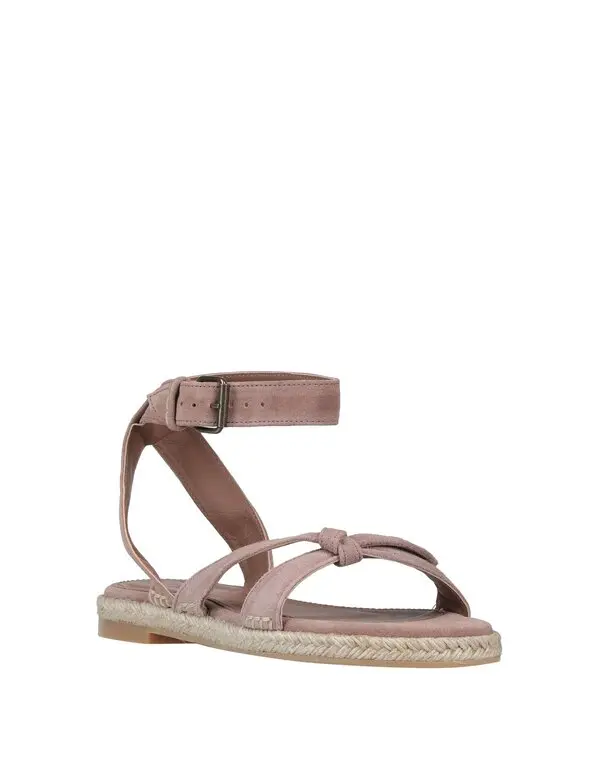 Ba&sh Leather Espadrille Sandals - Pink