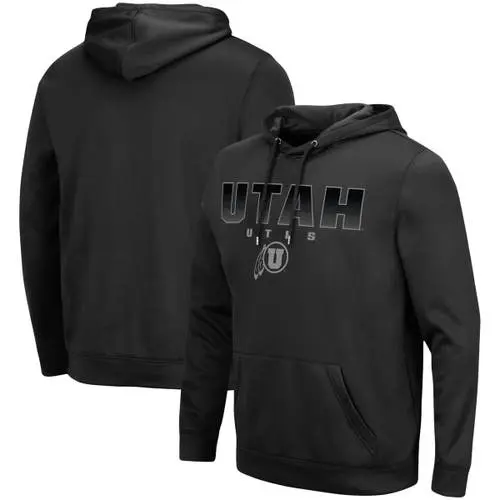 COLOSSEUM Utah Utes Blackout 3.0 Pullover Hoodie