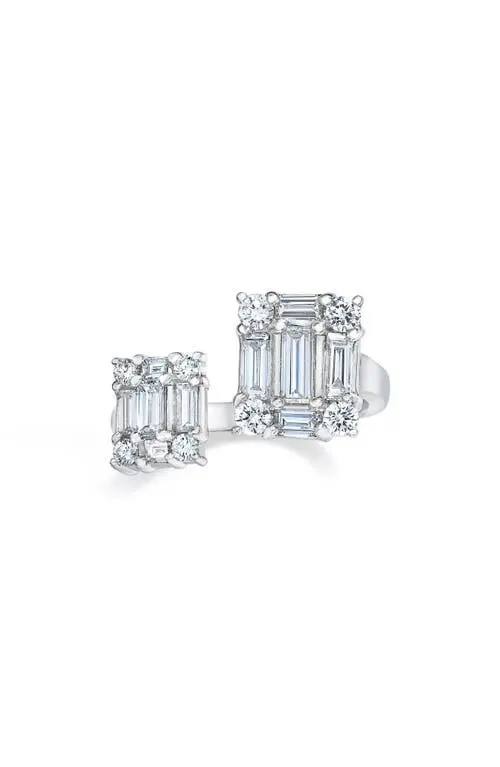 MINDI MOND Clarity Dual Cube Diamond Ring - 18k Wg
