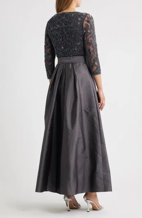 Pisarro Nights Sequin Bodice Gown - Slate 421