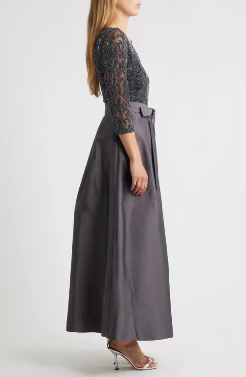Pisarro Nights Sequin Bodice Gown - Slate 421