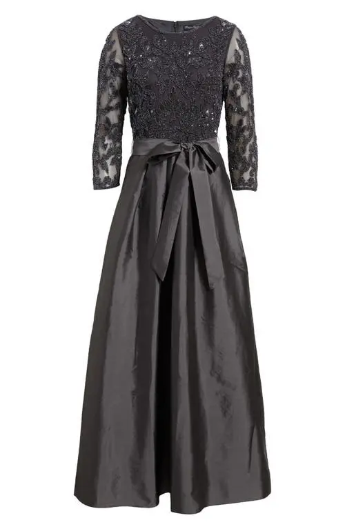 Pisarro Nights Sequin Bodice Gown - Slate 421