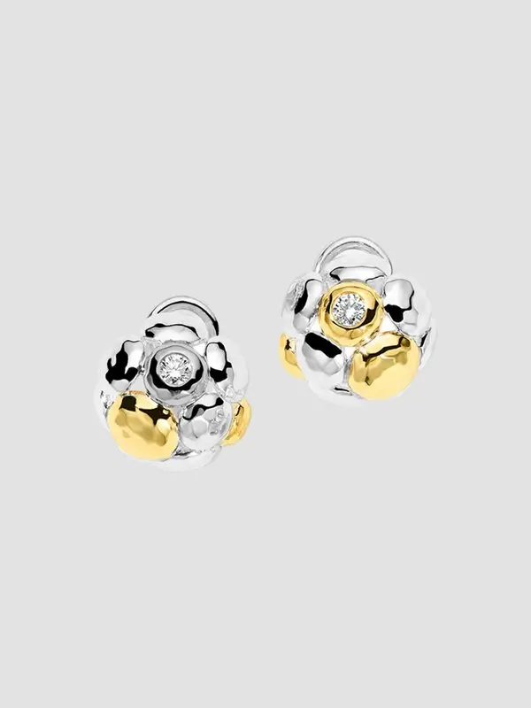 Ippolita Chimera Sterling 18k Yellow Gold, & Diamond Cluster Earrings - Silver
