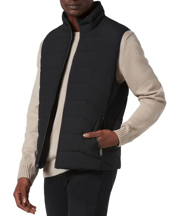 Andrew Marc Garrick Water Resistant Puffer Vest - Black