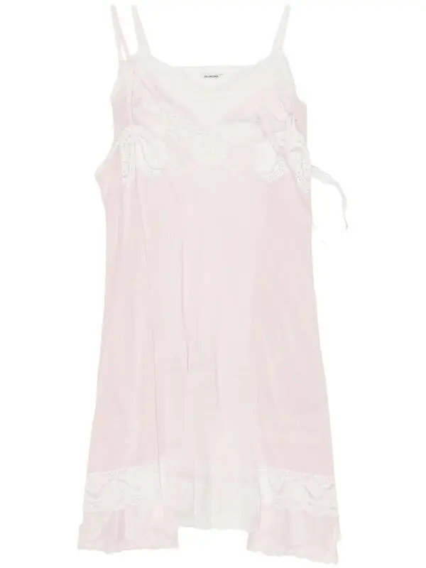chinese dress ladies 1960's Balenciaga Style White Silk Organza Mod Cocktail Dress Beaded with Pink & Feathered Pailettes Crystals main image 1