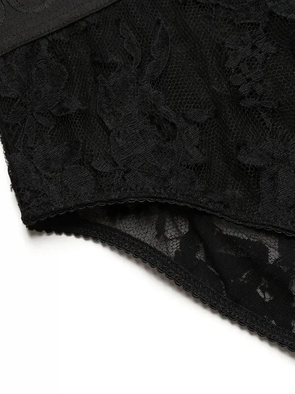 Dolce & Gabbana Floral-lace High-waist Briefs