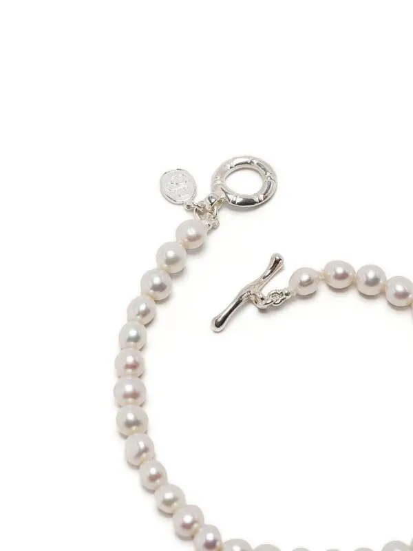 DOWER & HALL T-bar Pearl Bracelet