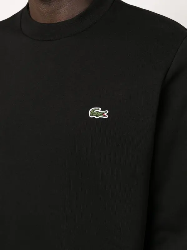 Lacoste Logo-appliqué Sweatshirt - Black