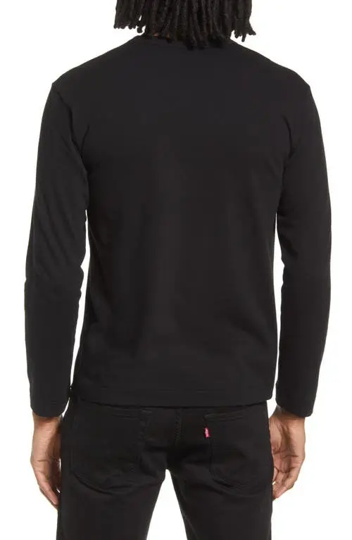 Comme Des Garçons Heart Long Sleeve Cotton T-shirt
