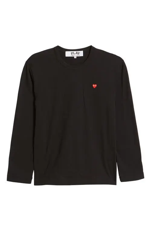 Comme Des Garçons Heart Long Sleeve Cotton T-shirt