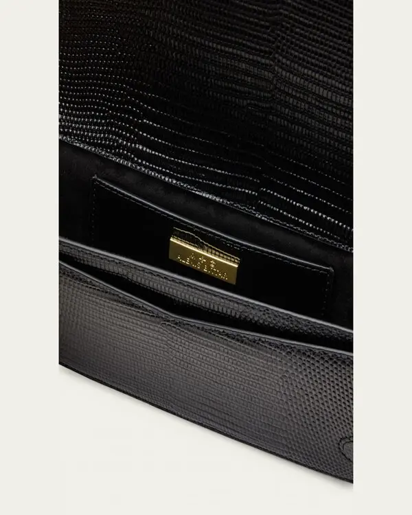 Alexis Bittar Twisted Side Handle Clutch - Black