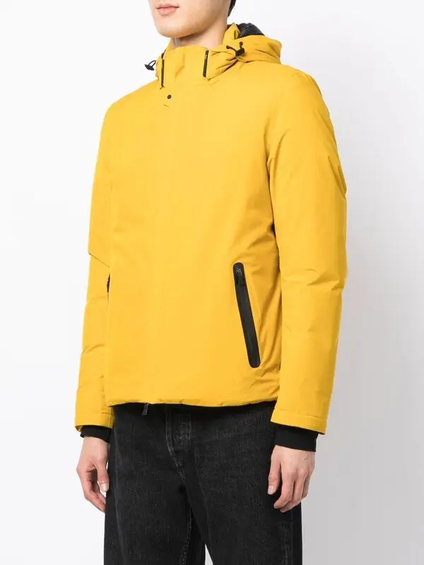 Herno Padded Drawstring Hooded Jacket - Yellow