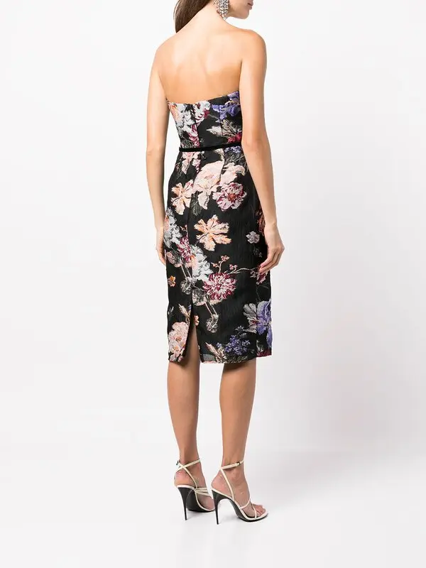 Marchesa Floral Fil-coupé Dress