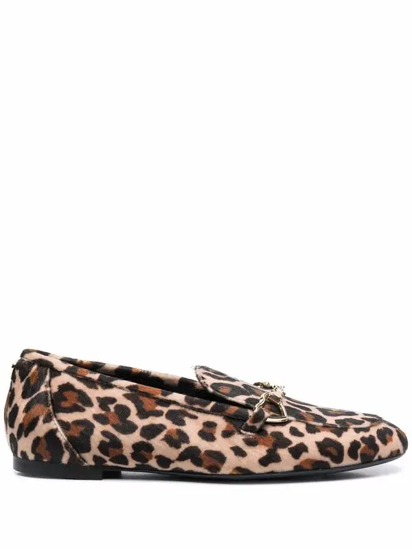 Moschino Leopard-print Slip-on Loafers - Neutrals