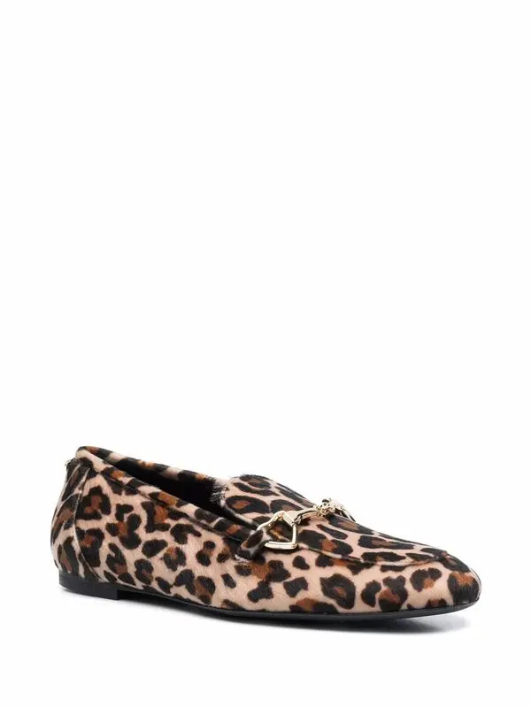 Moschino Leopard-print Slip-on Loafers