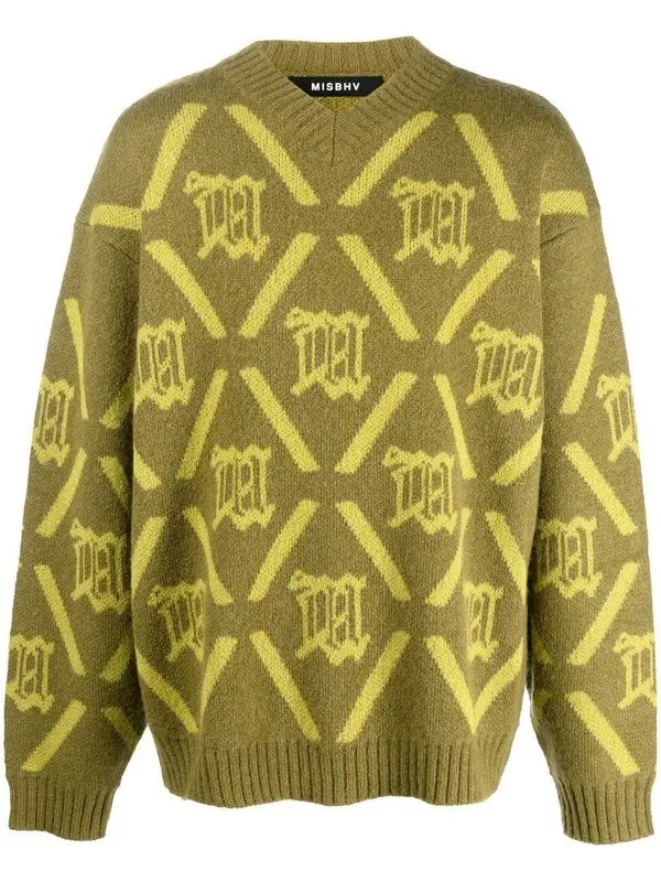 MISBHV Logo Print Merino-mohair Blend Jumper