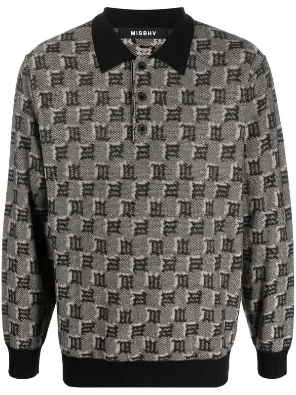 MISBHV Logo-jacquard Polo Jumper