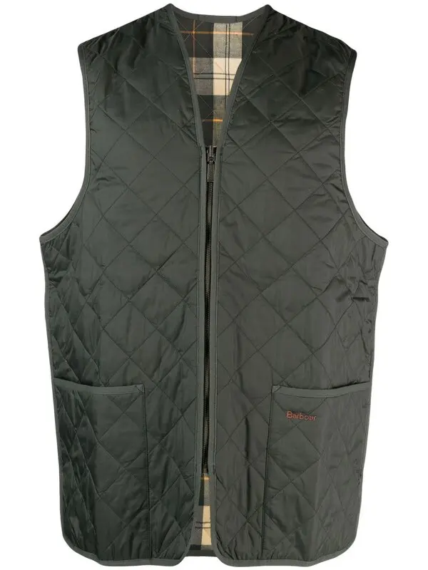 Barbour Quilted Zip-up Gilet - Green