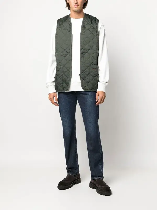 Barbour Quilted Zip-up Gilet - Green