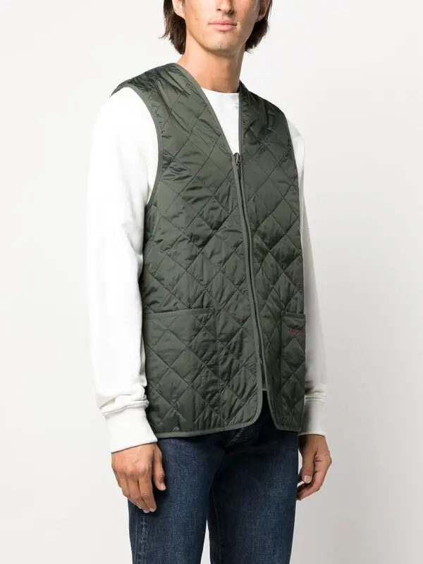 Barbour Quilted Zip-up Gilet - Green