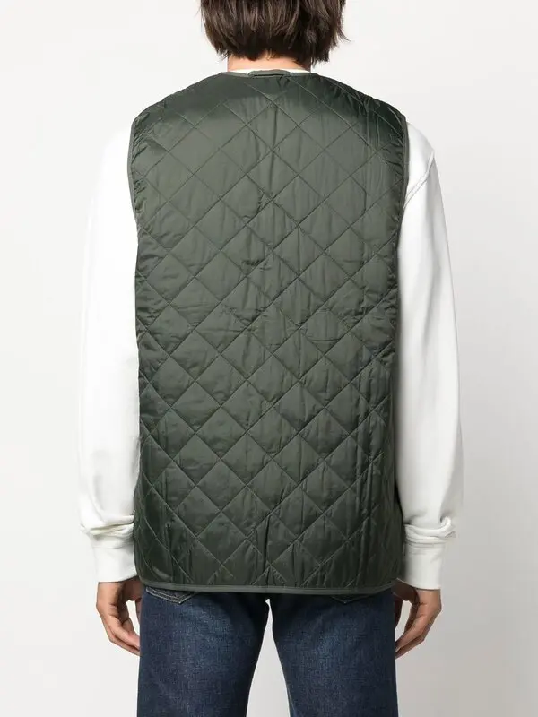 Barbour Quilted Zip-up Gilet - Green