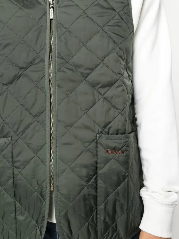 Barbour Quilted Zip-up Gilet - Green