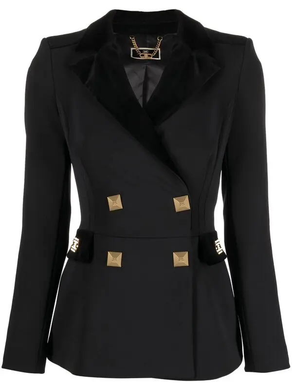 Elisabetta Franchi Stud-embellished Double-breasted Blazer