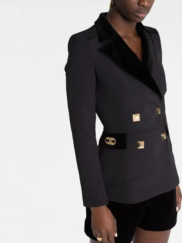 Elisabetta Franchi Stud-embellished Double-breasted Blazer