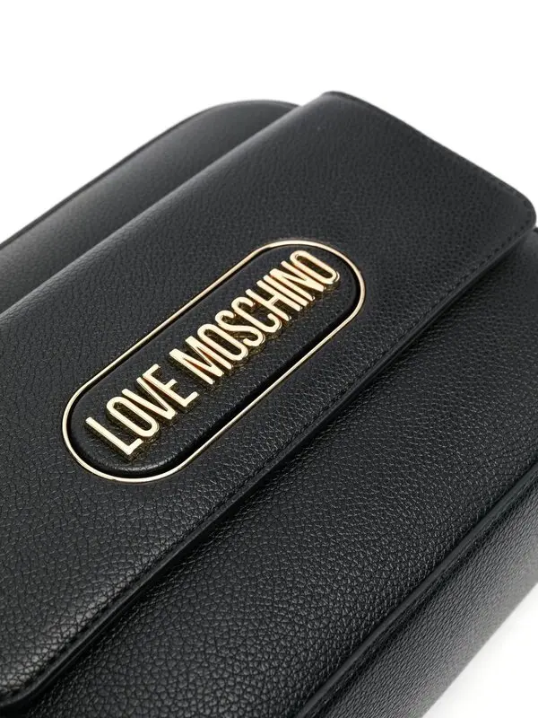 Moschino Logo Plaque Crossbody Bag