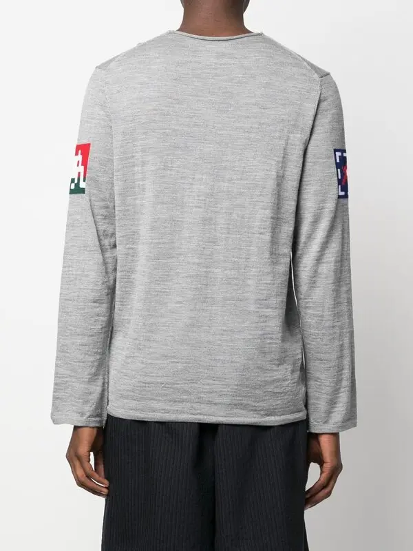 Comme Des Garçons Intarsia-knit Sweater - Grey