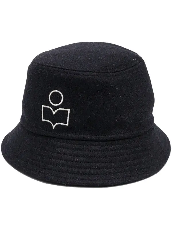 Isabel Marant Logo-print Bucket Hat - Blue