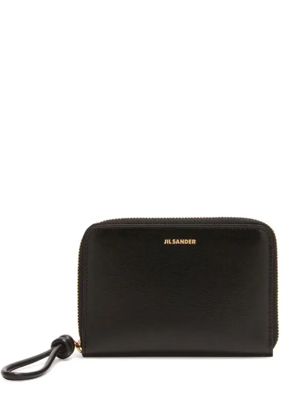 JIL SANDER All-around Zip Leather Wallet - Black
