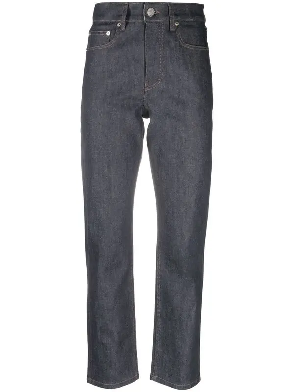 Maison Kitsuné Straight-leg Cropped Jeans