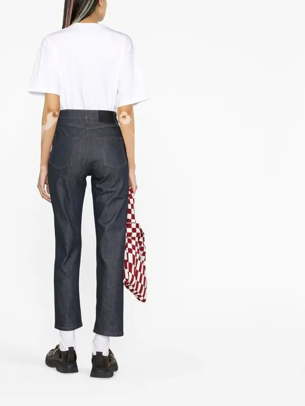 Maison Kitsuné Straight-leg Cropped Jeans