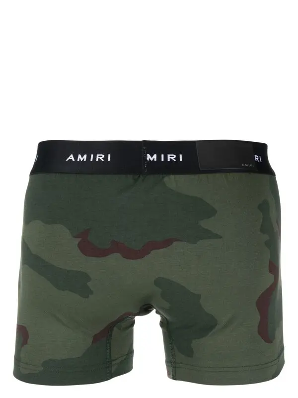 Amiri Logo-waistband Camouflage Boxers
