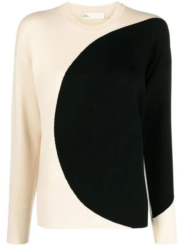 Tory Burch Two-tone Jumper - Black