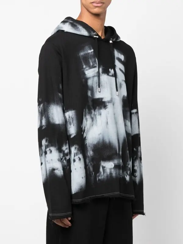 Balmain Graphic Print Hoodie