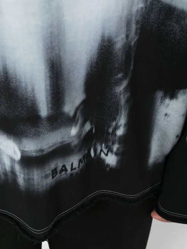 Balmain Graphic Print Hoodie